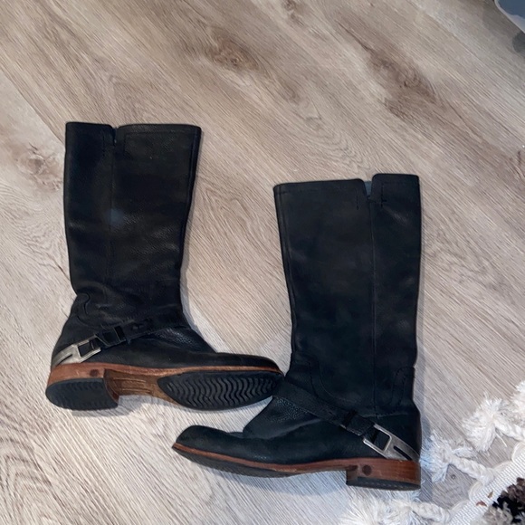 UGG | Shoes | Ugg Channing Black Equestrian Leather Tall Boots | Poshmark